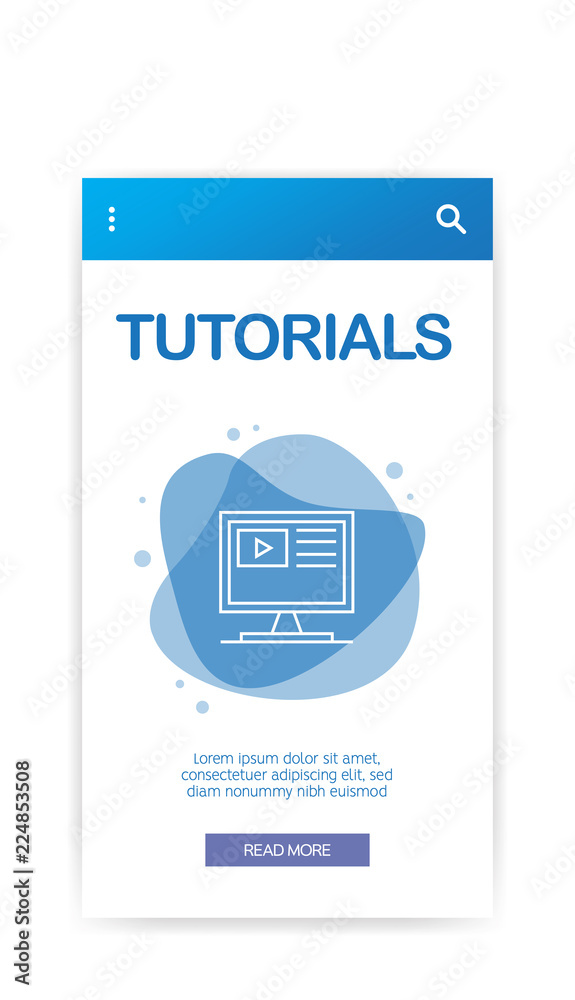 TUTORIALS INFOGRAPHIC Stock Vector | Adobe Stock