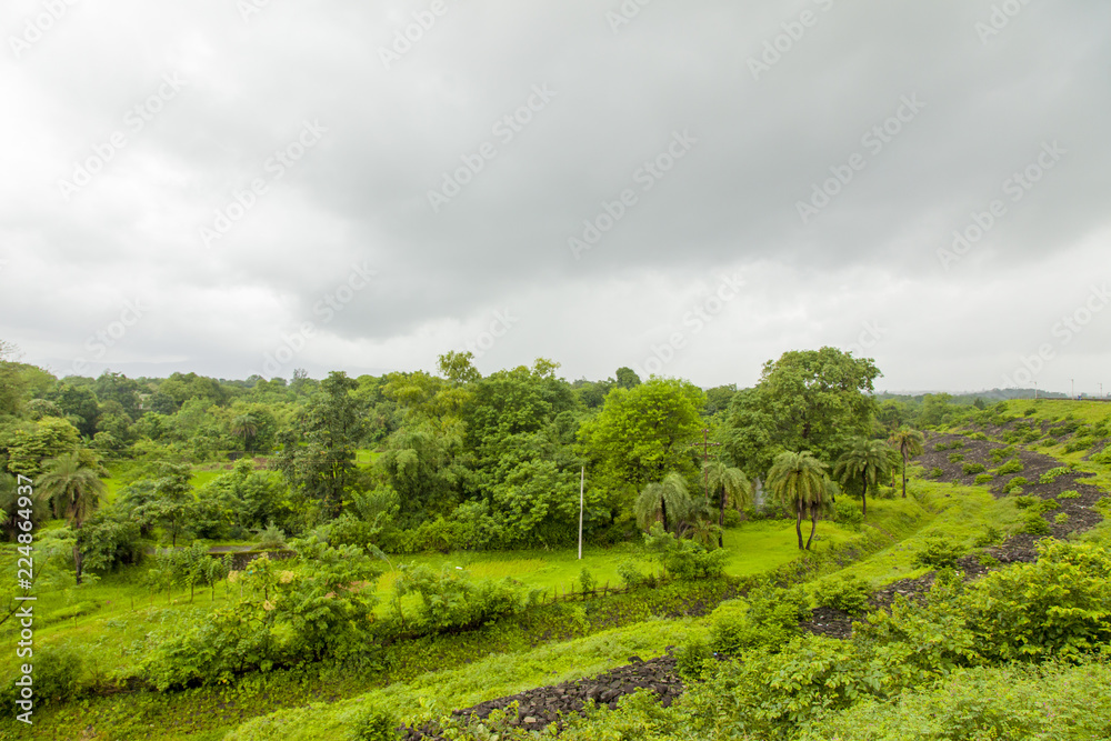 Landscape of the mountain ranges of Western Ghats at state of ...