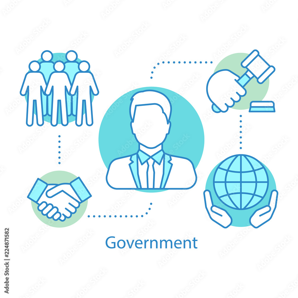 Government concept icon Stock Vector | Adobe Stock