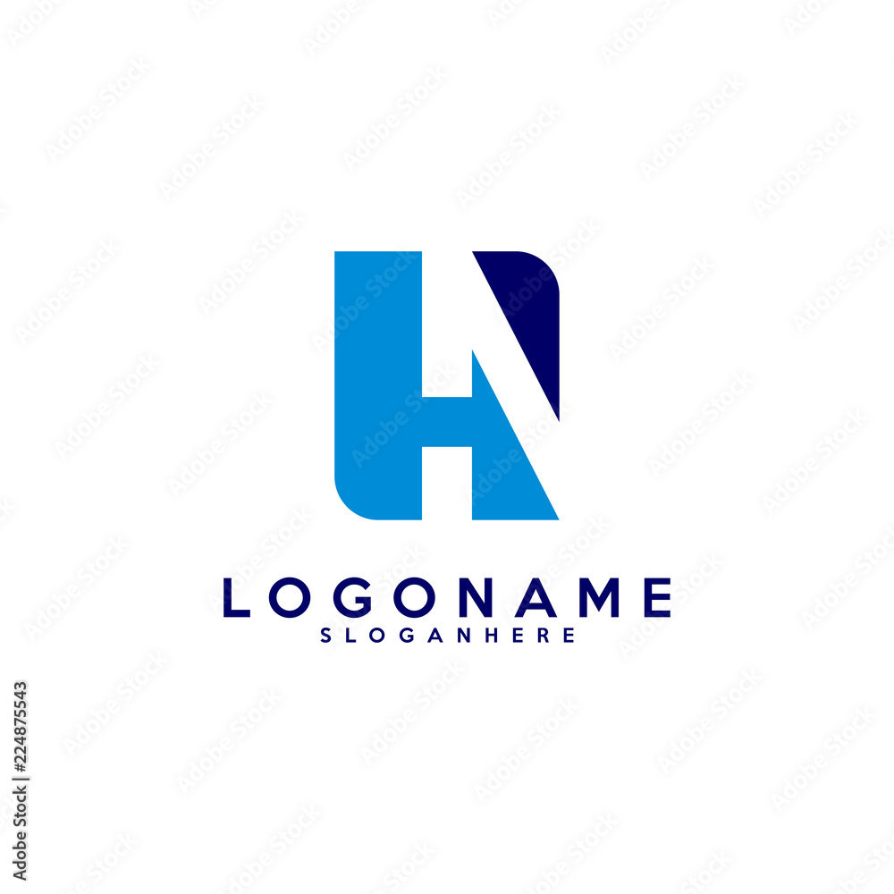 Initial HN logo vector template Stock Vector | Adobe Stock