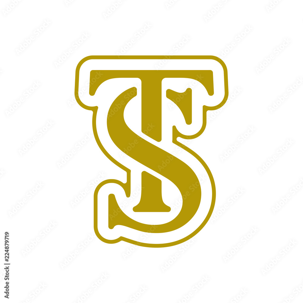 Initial ST logo design vector template Stock Vector | Adobe Stock
