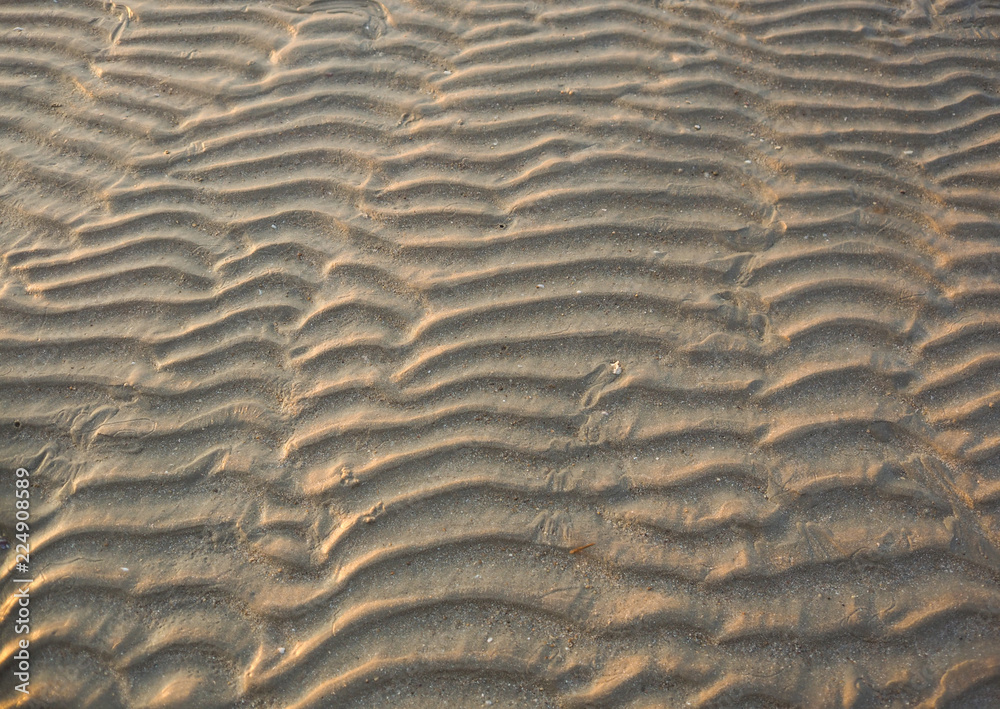 beach ripples form are made from thecircular water movement pattern of ...