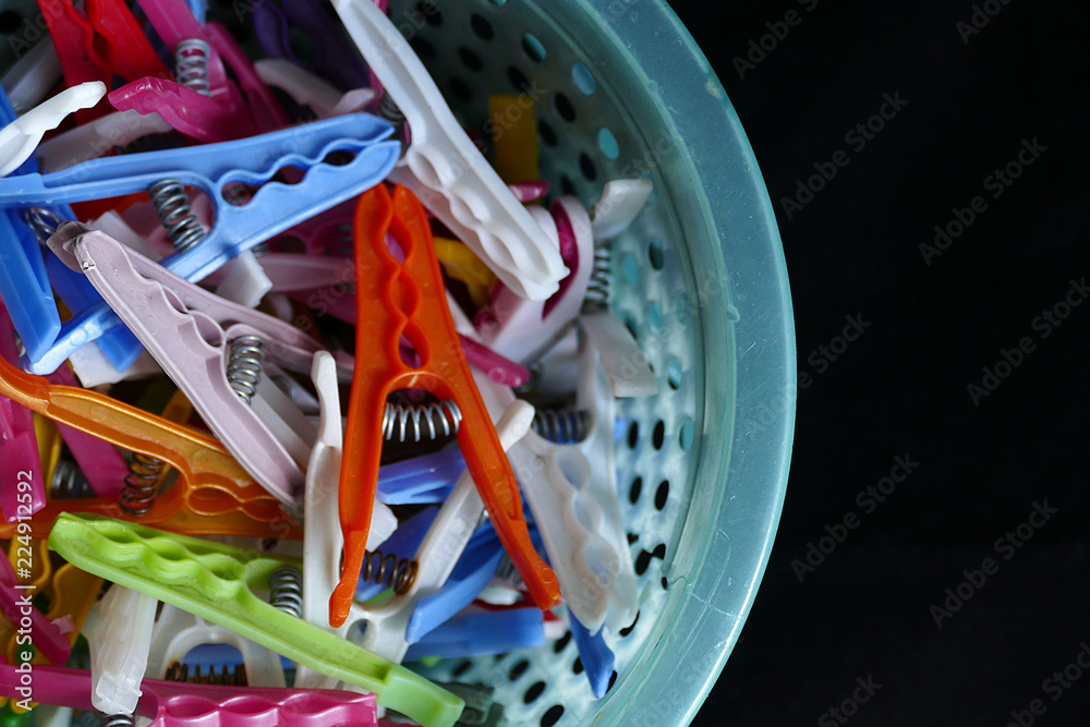 different types of laundry latches in the latch box.colored latches in ...