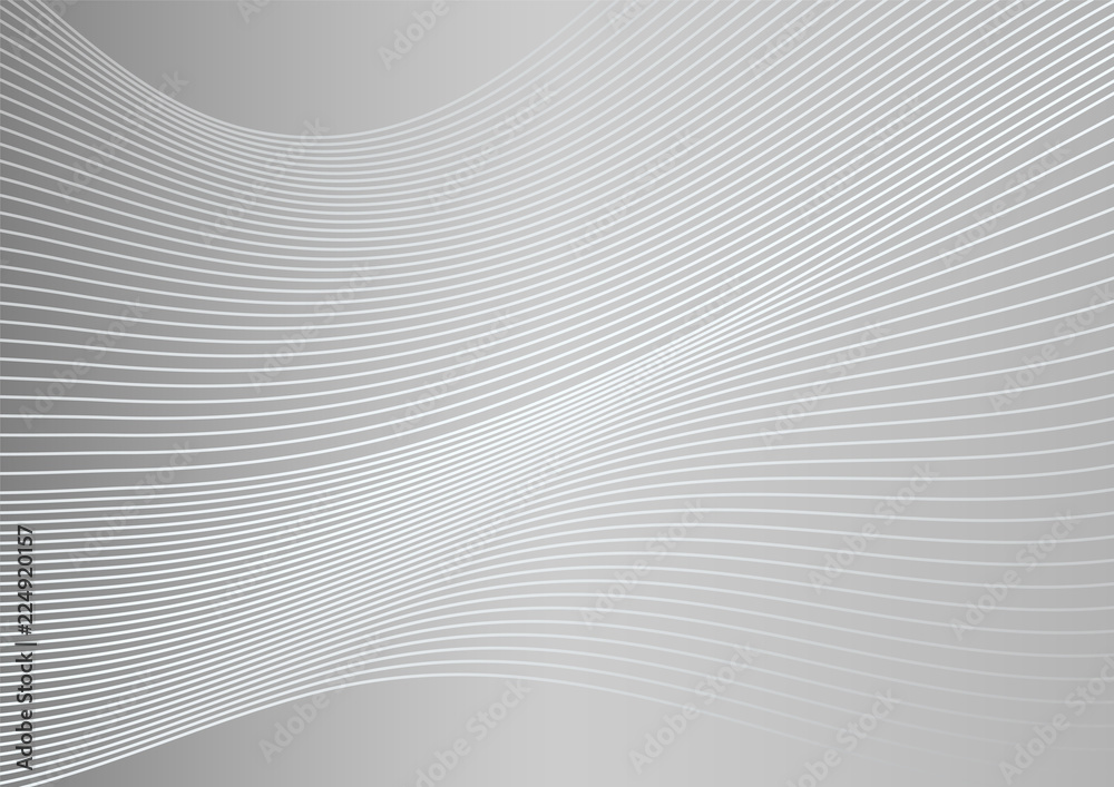 Abstract vector layout in A4 size. Gray wave background. Curve pattern ...