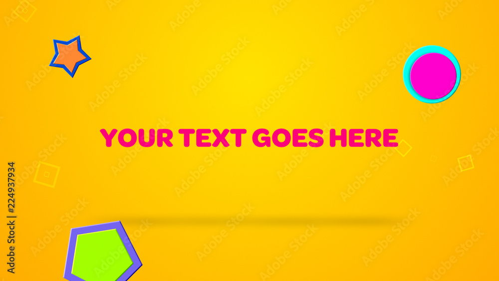Colorful Shapes Title Stock Template | Adobe Stock