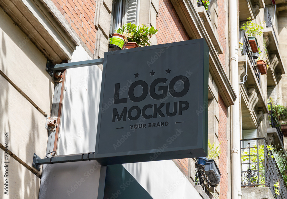 Store Sign Mockup Stock Template | Adobe Stock