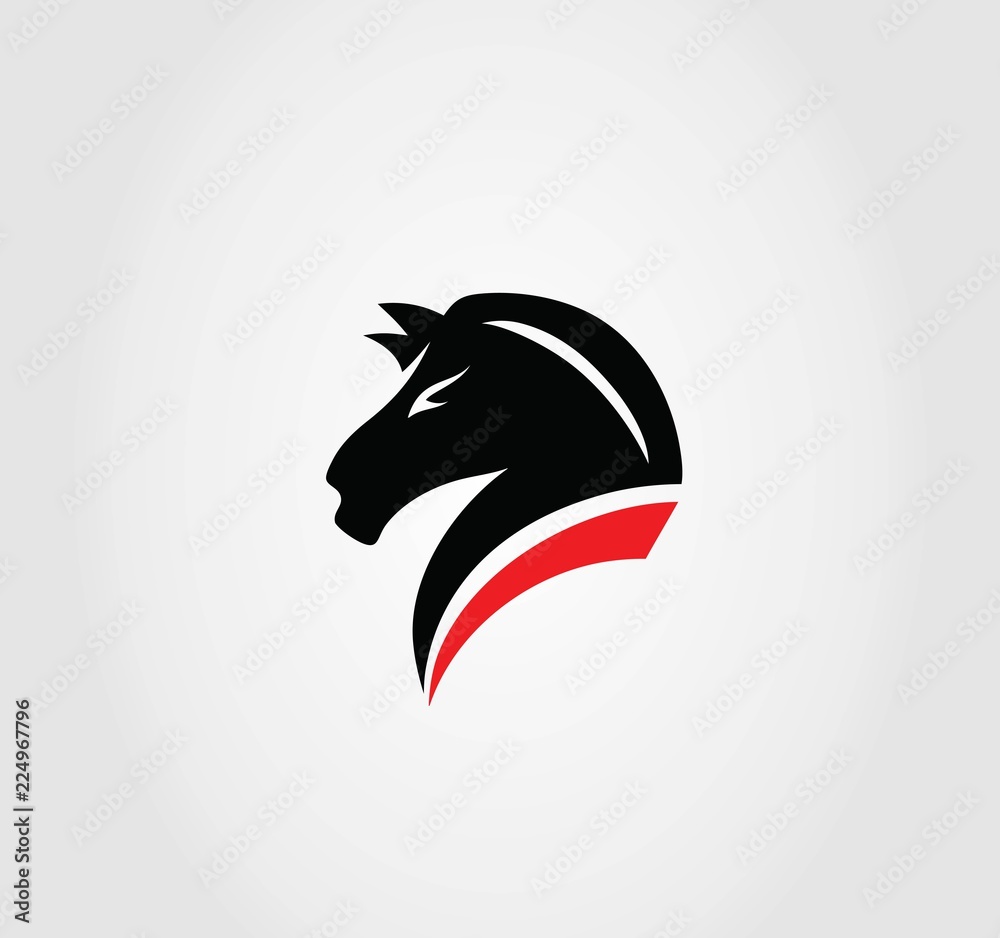 Sporty Horse Logo, art vector design Stock Vector | Adobe Stock
