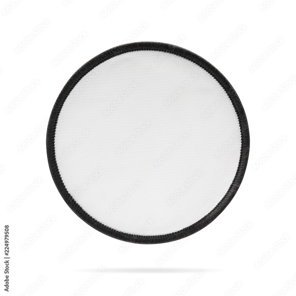 Blank patch or fabric label on isolated background with clipping path ...