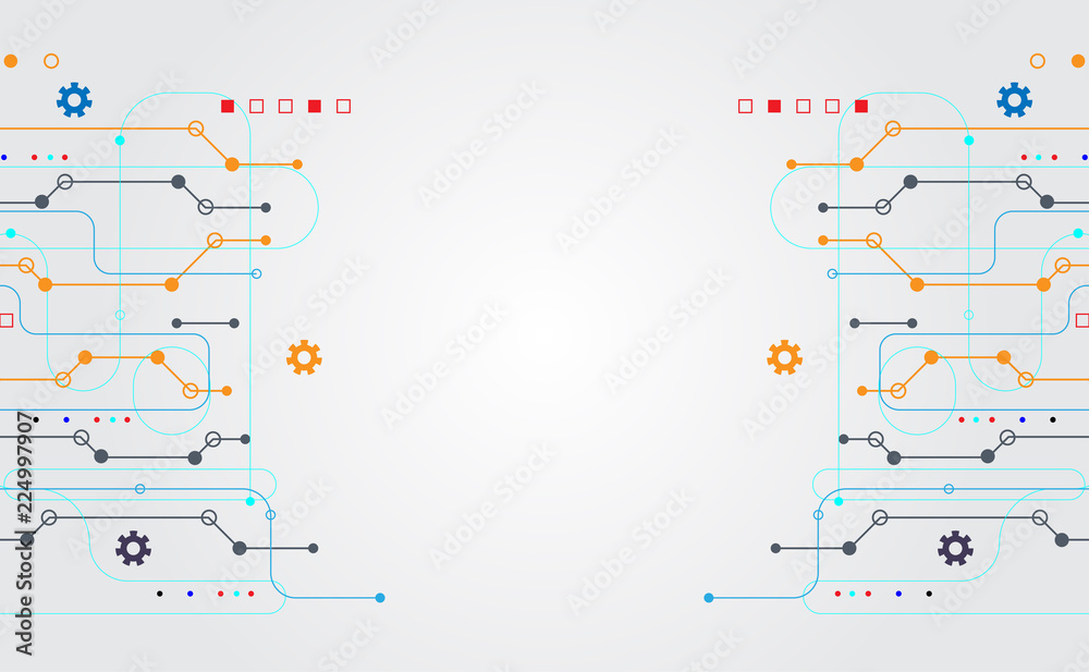 abstract technology futuristic concept circuit color gray digital on hi tech future gray ...