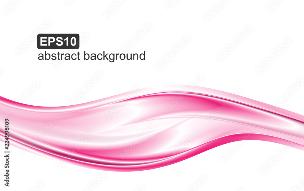 Abstract pink waves background. Dynamic background. Stock Vector ...