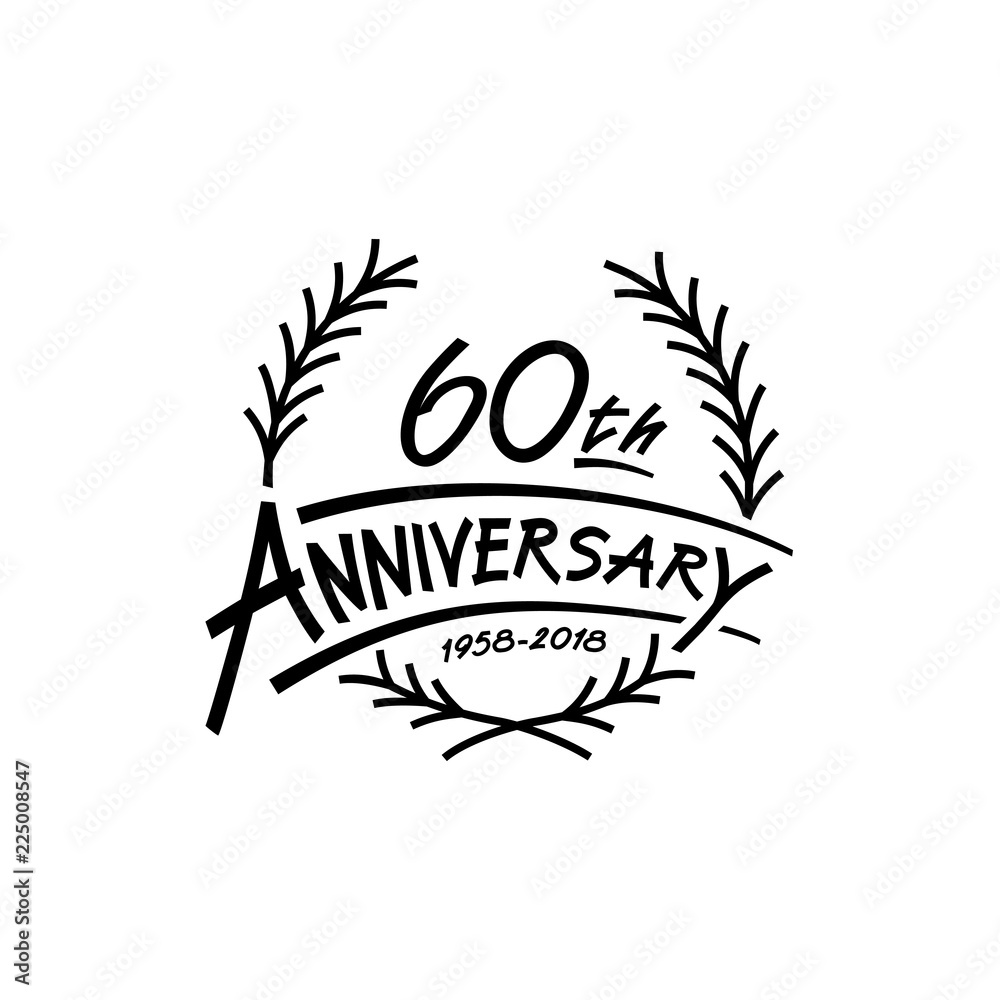 Vetor de 60 years design template. Vector and illustration. 60 years ...