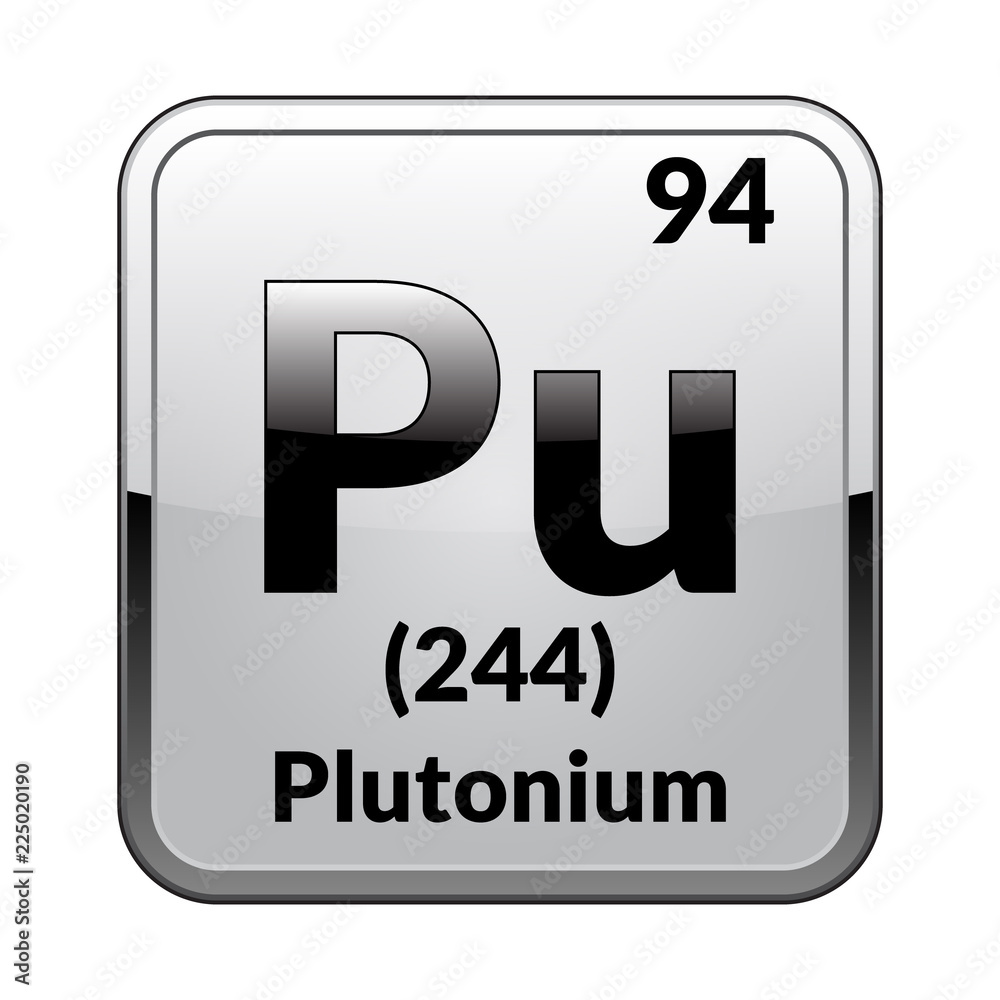 The periodic table element Plutonium. Vector illustration Stock Vector ...
