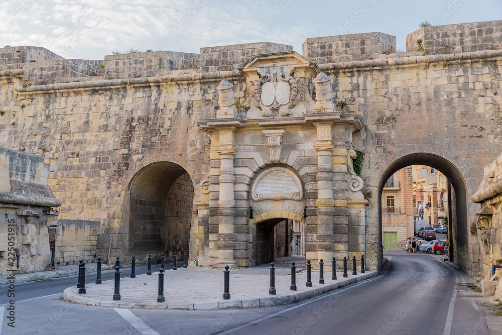 Bormla, Malta. The fortress gates of Saint Helena Stock Photo | Adobe Stock
