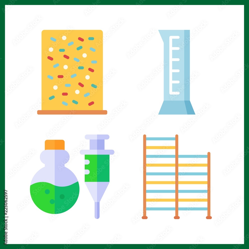 4 risk icon. Vector illustration risk set. net climber and poison icons ...