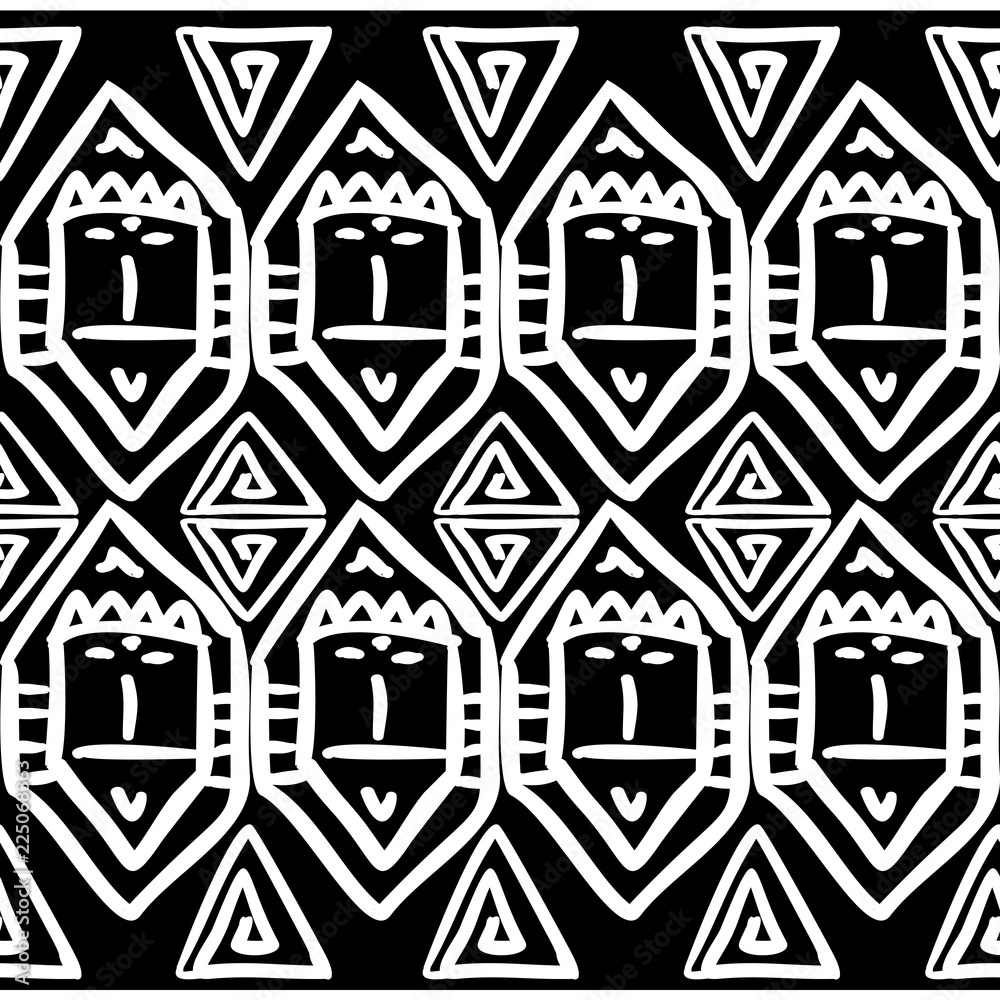 Face Tribal African Pattern