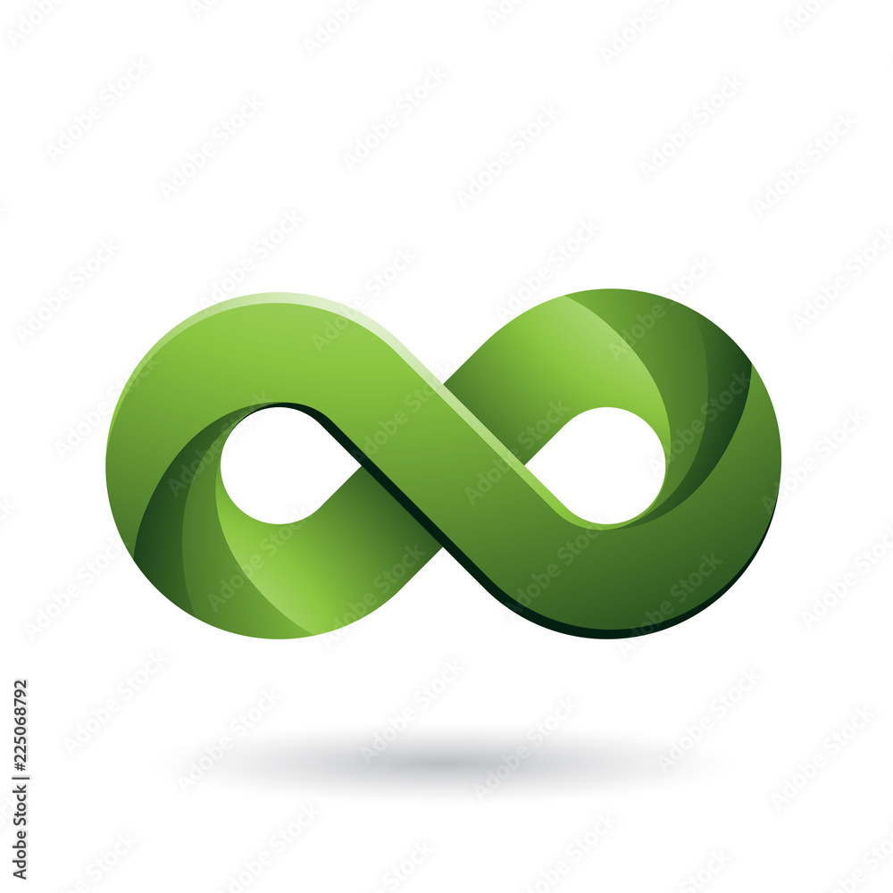 Infinity Symbol with Green Color Tints Vector Illustration Stock Vector ...