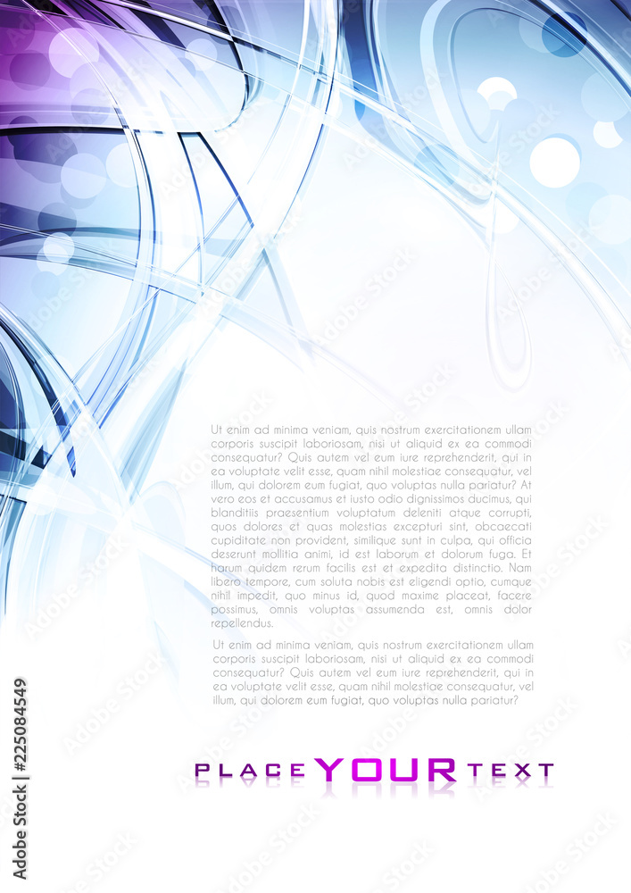 Abstract blue background with lighting effect. Cover design template ...