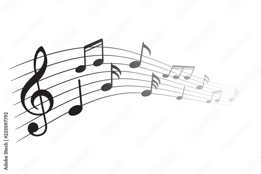 Music notes, black group musical notes – vector Stock Vector | Adobe Stock