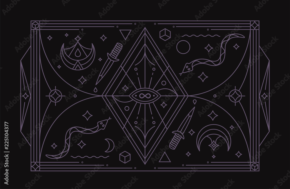Infinity Magic Symbol. Mystic Symbol. Vector Illustration. Stock Vector ...