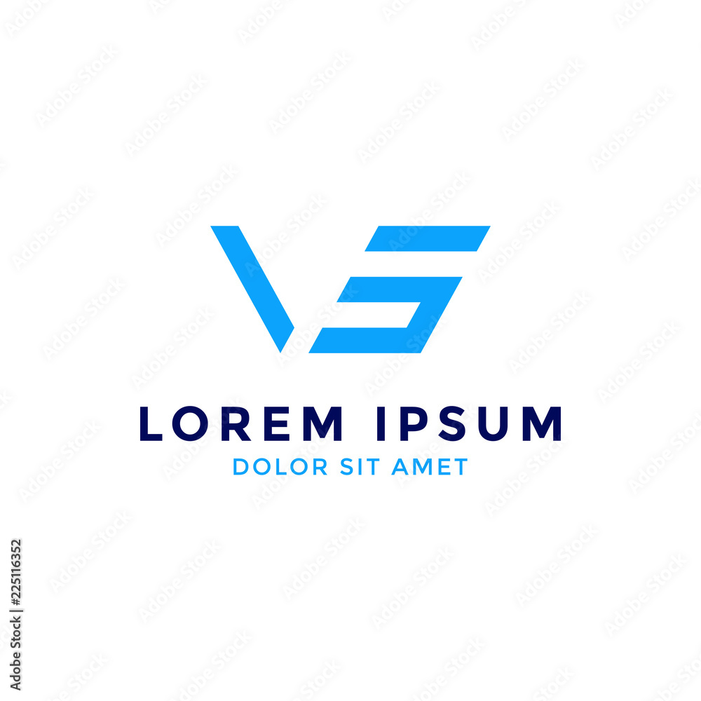 Initial VS Logo Stock Vector | Adobe Stock