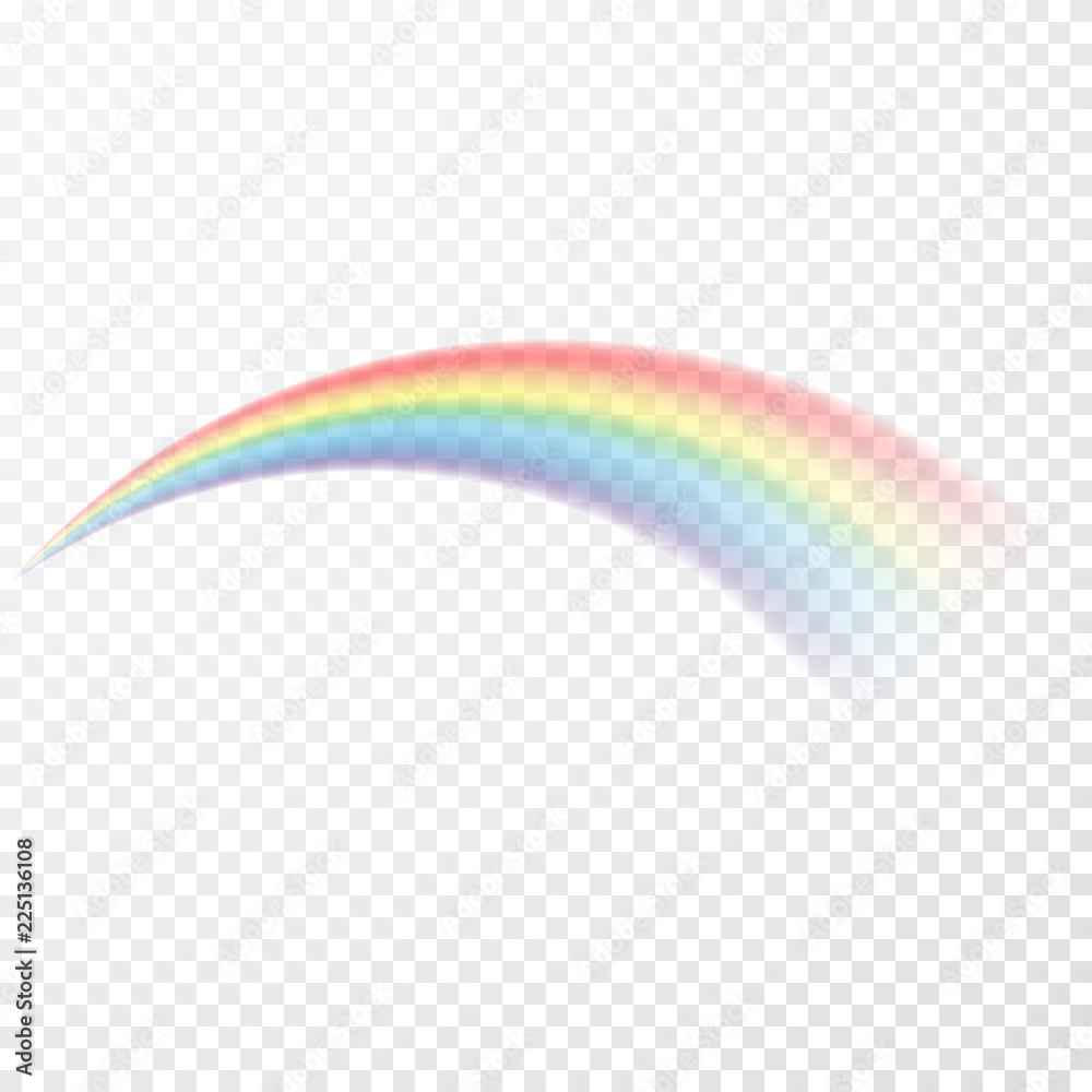 Transparent rainbow. Vector illustration. Realistic raibow on ...