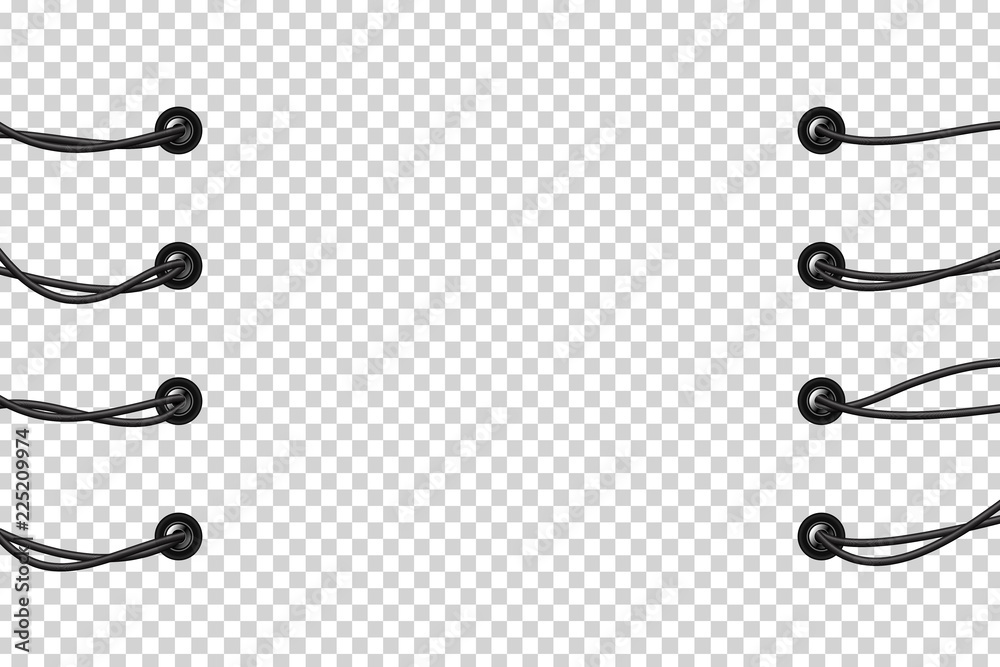 Vector set of realistic isolated electrical wires for decoration and ...