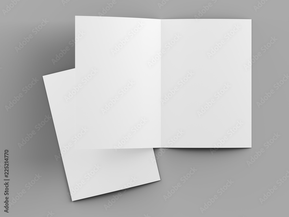 folded A4 brochure Stock Illustration | Adobe Stock