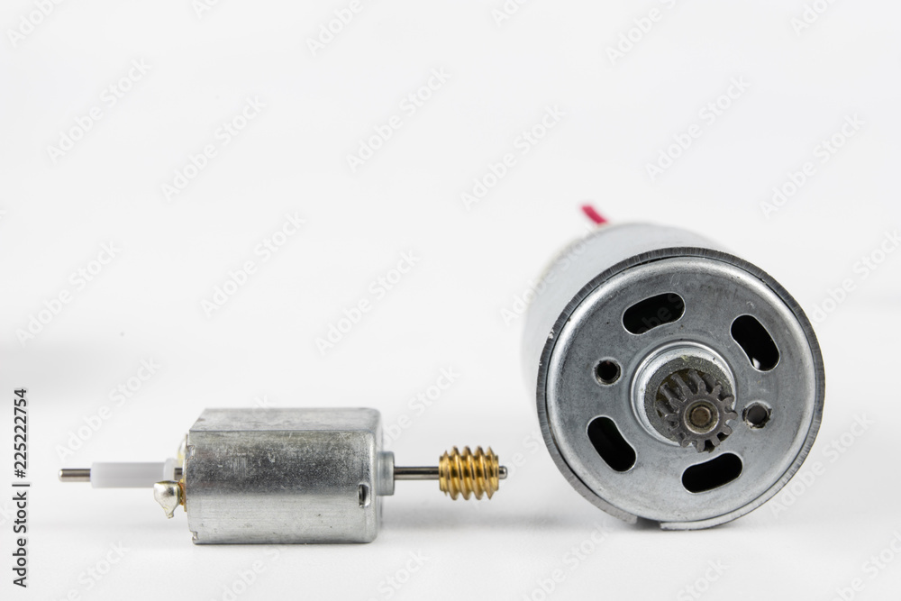 Small electric motor for household appliances. Electric drive powered ...