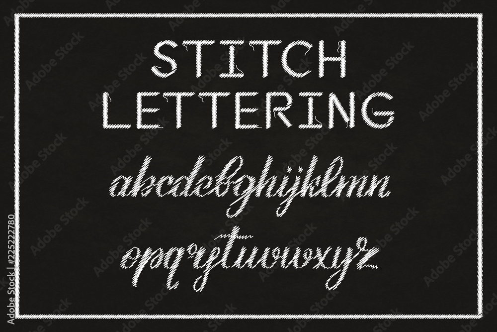 Vector realistic isolated stitch typography alphabet for decoration and ...