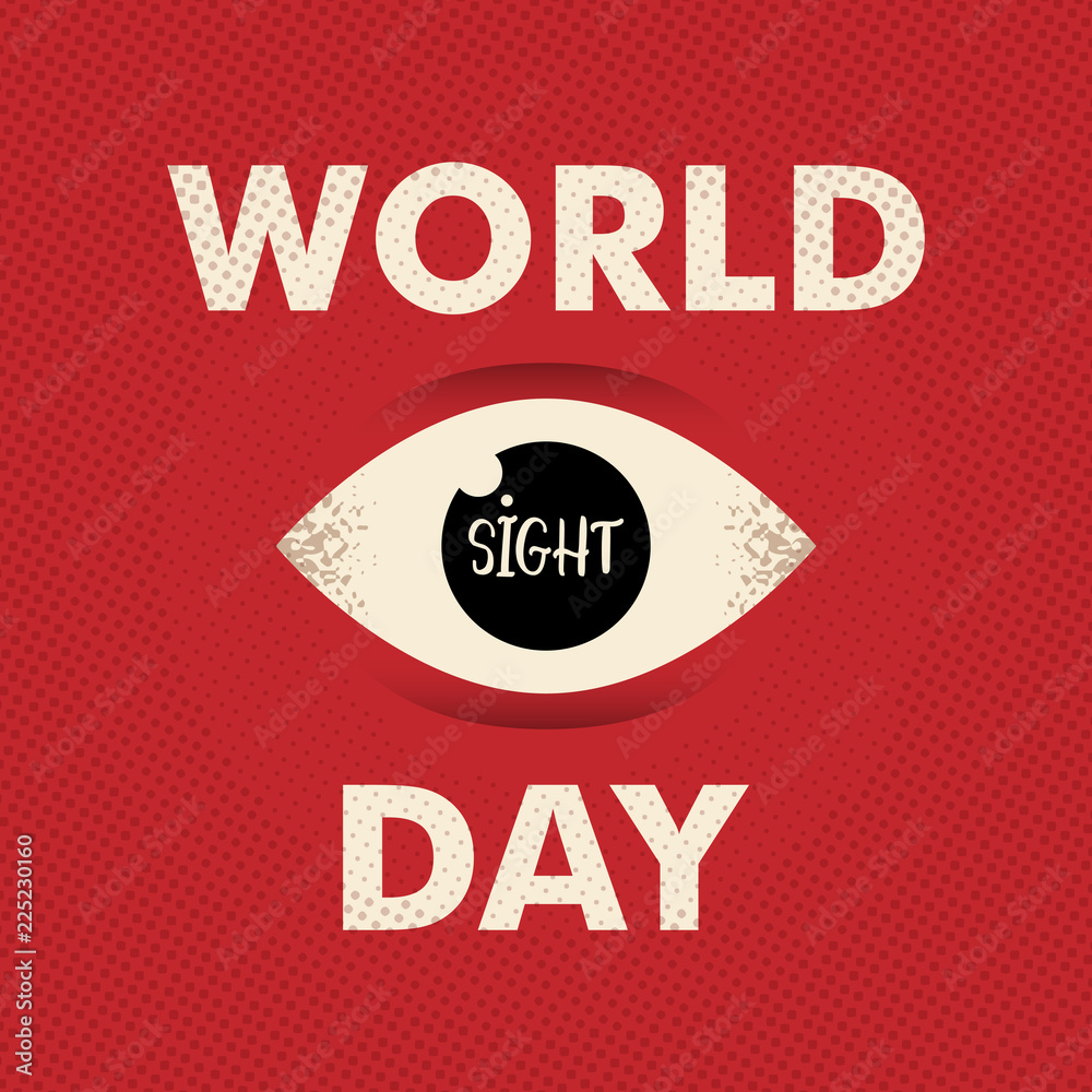 World sight day. Vector concept illustration. Background template with ...