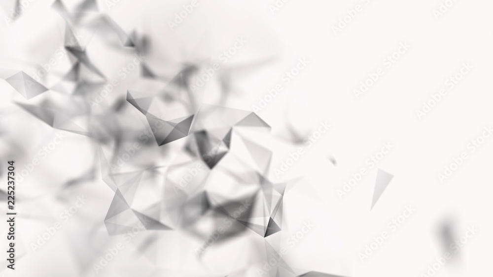 White background. 3d rendering. Abstract 3D big data visualization ...