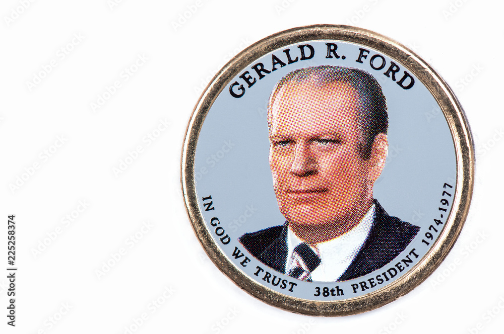 Foto de Gerald R. Ford Presidential Dollar, USA coin a portrait image ...