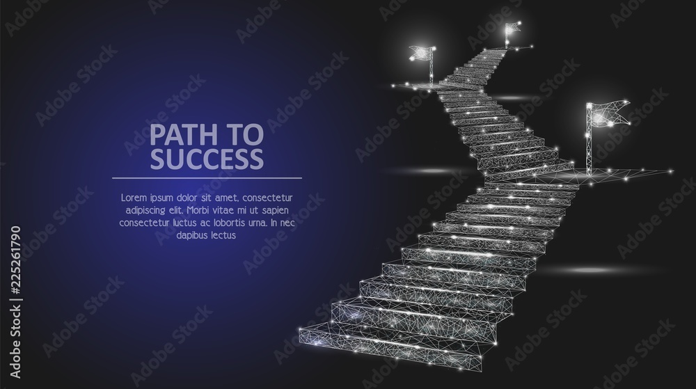 Path to success vector geometric polygonal background Stock Vector ...