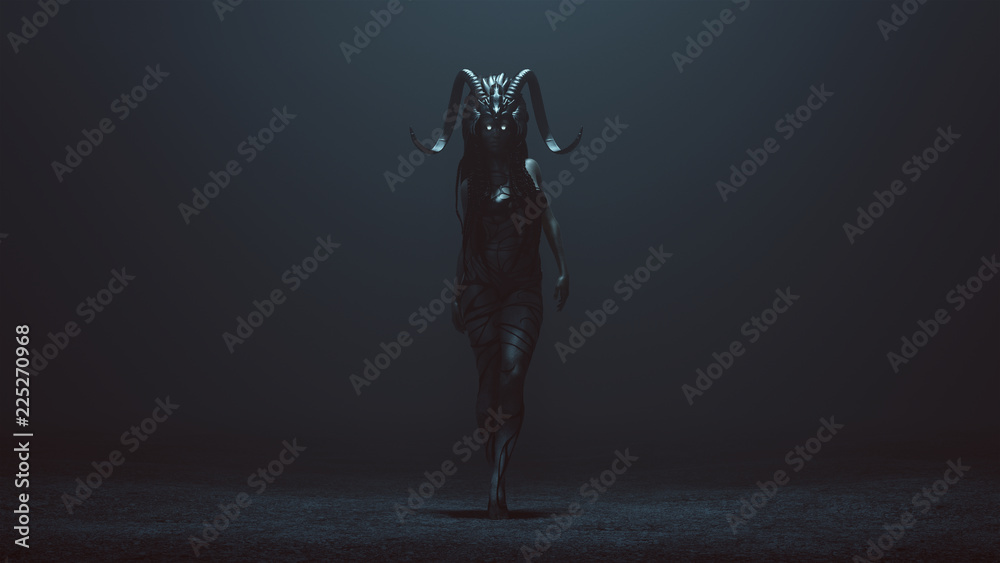 Evil Witch Doctor with a Head Dress in a foggy void with a Bad Hair Day ...