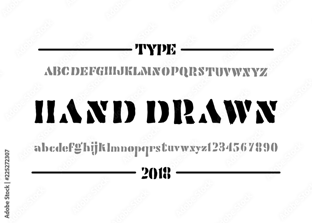 Old Font Hand Drawn Type Face Vector Typography Illustration old-font-hand-drawn-type-face-vector-typography-illustration