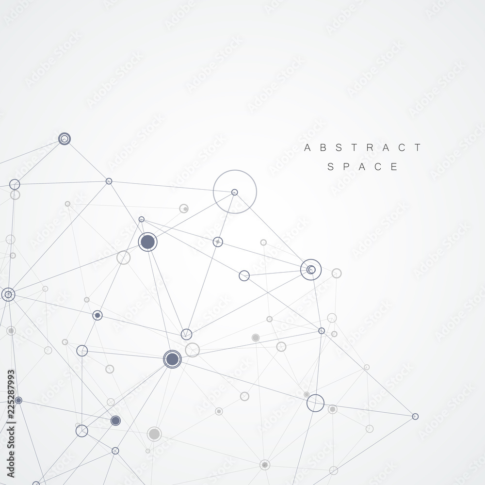Abstract technology illustration and vector network connection and ...