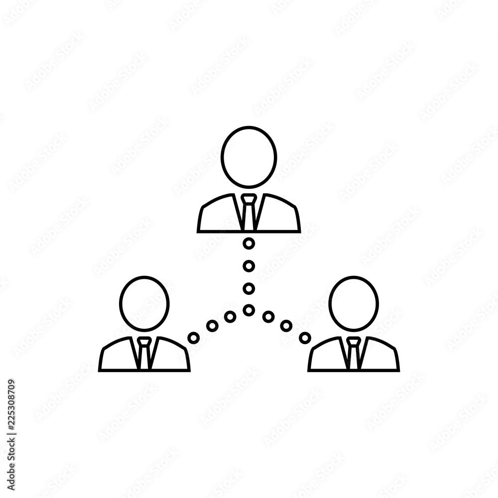 Organizational structure linear icon concept. Organizational structure ...