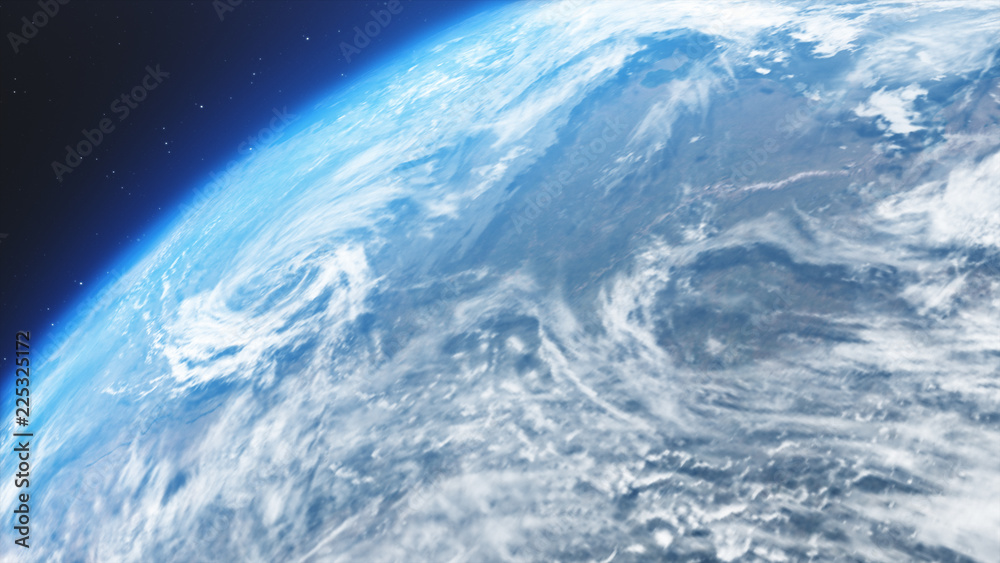 Ultra Realistic Earth from Space 3d illustration Stock Photo | Adobe Stock