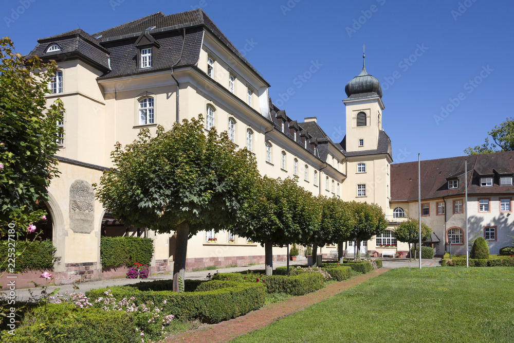 Germany, Baden-Wuerttemberg, Heitersheim: View of famous Maltese castle ...