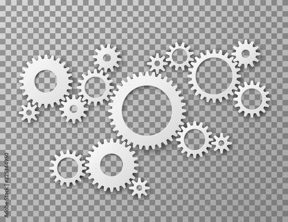 Gears background. Cogwheels gearing isolated on transparent background ... Gears background. Cogwheels gearing isolated on transparent background ...
