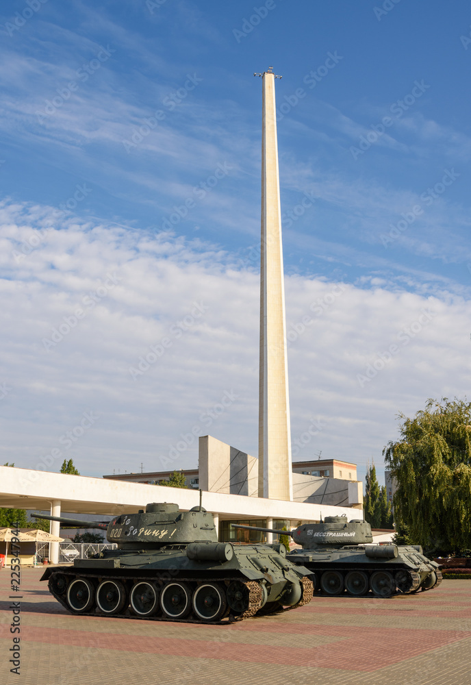 Volgograd. Russia is September 29th. Obelisk "Bayonet" at the memorial ...