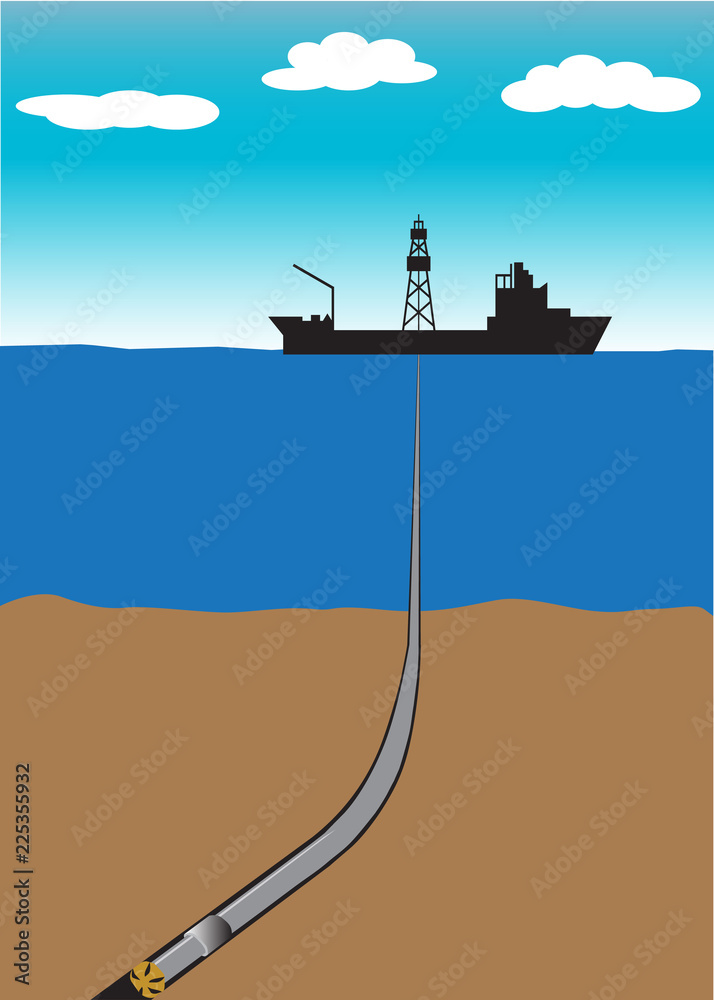 Vector of drilling ship logo. Oil and gas industry icon or symbol ...