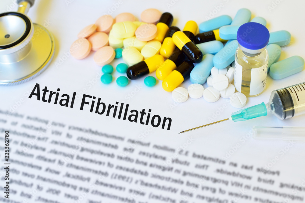 Drugs for atrial fibrillation disease treatment, abnormal heart beat ...