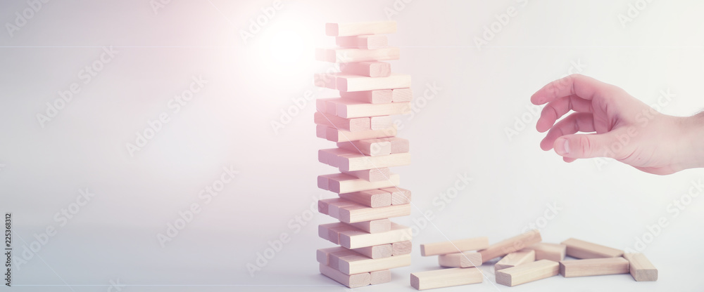 Board game tower of wood sticks Stock Photo | Adobe Stock