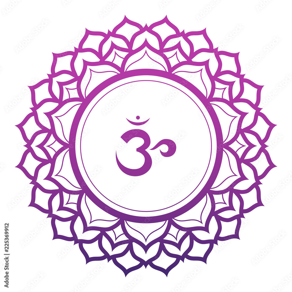 Crown Chakra Vector Illustration Stock Vector | Adobe Stock