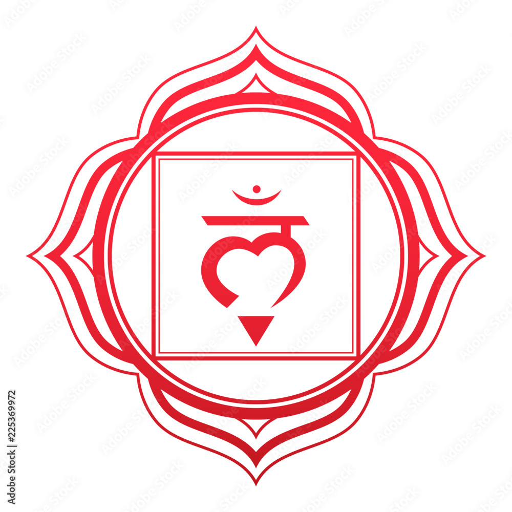 Root Chakra Vector Illustration Stock Vector | Adobe Stock