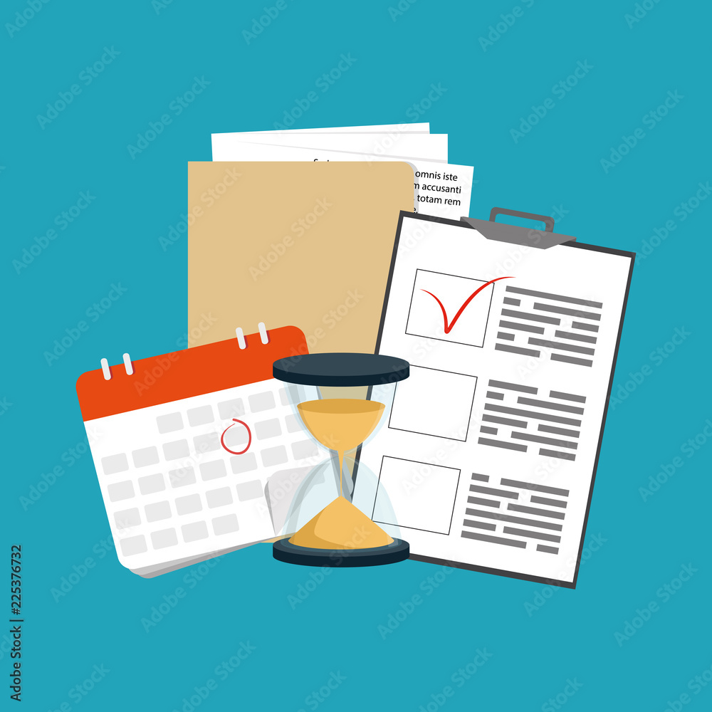 Business service concept. Vector illustration. Contract terms and ...