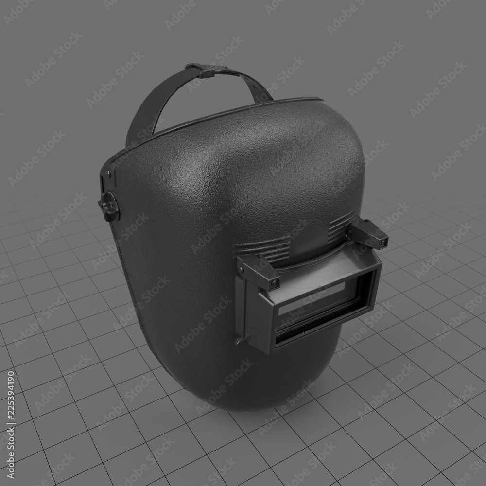 Welding mask upright Stock 3D asset | Adobe Stock