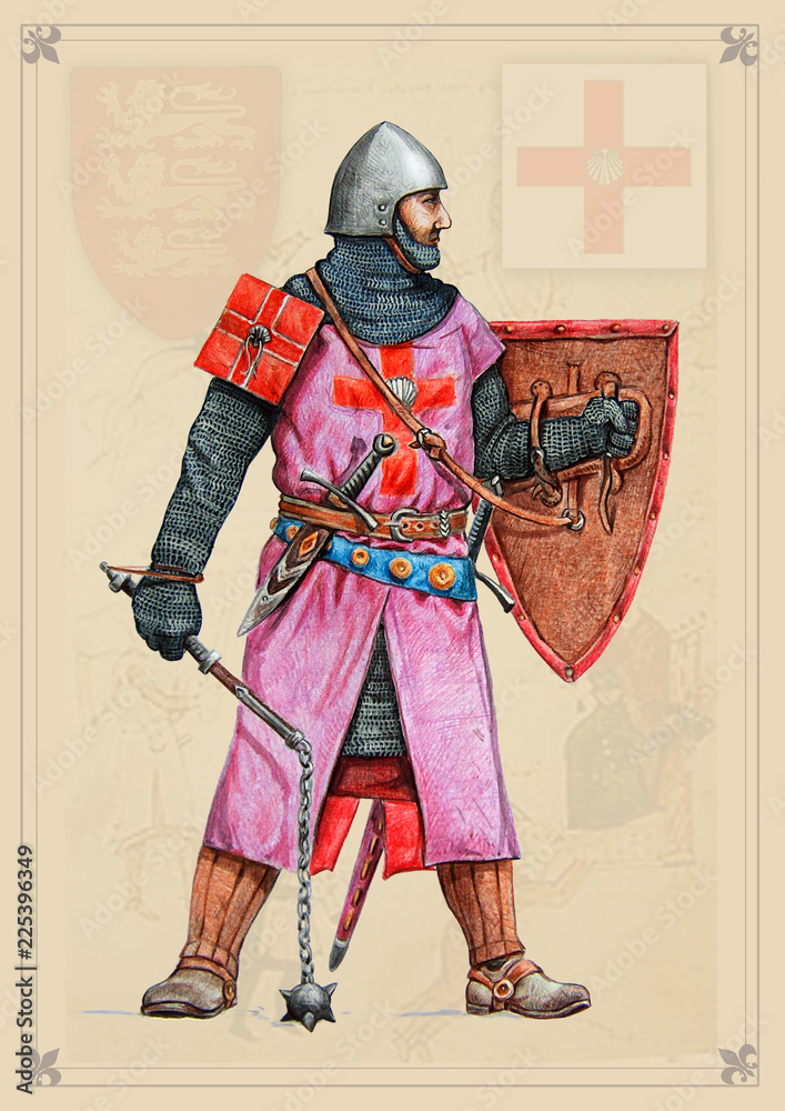 Medieval knight of Order of Saint Thomas of Acre, XIIc. Historical ...