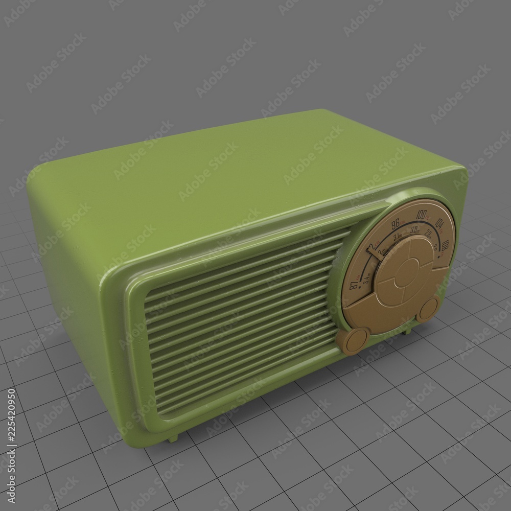 Vintage radio Stock 3D asset | Adobe Stock